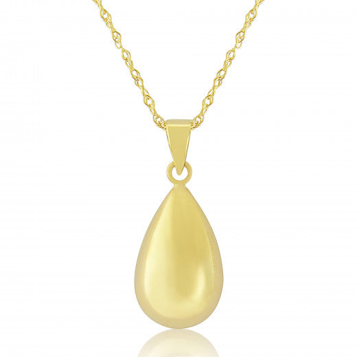 9ct Yellow Gold Tear Drop Necklace – Striacroft Jewellers