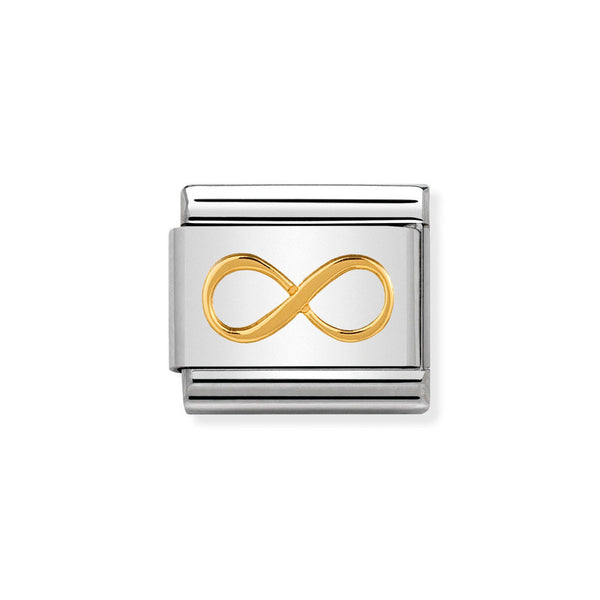 Nomination Classic Link Infinity Charm in Gold – Striacroft Jewellers