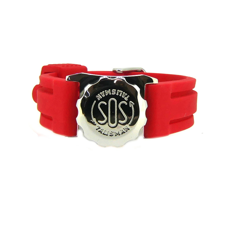 SOS Talisman Steel Plain Watch Capsule with Rubber Strap